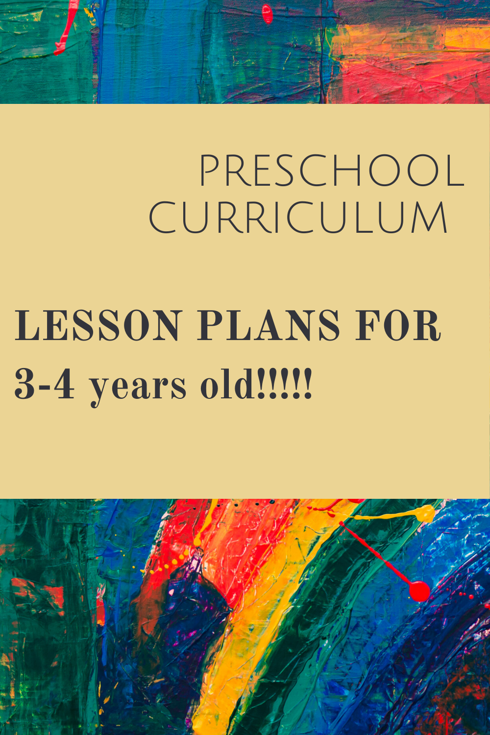 BEST FREE PRESCHOOL CURRICULUM LESSON PLANS FOR AGES 2-5 YEARS OLD ...